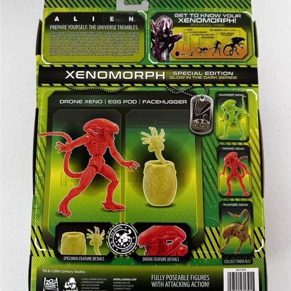 Lanard | Toys | Lot Of 2 Special Edition Alien Collection Xenomorph Drone 7 Action Figures New ...